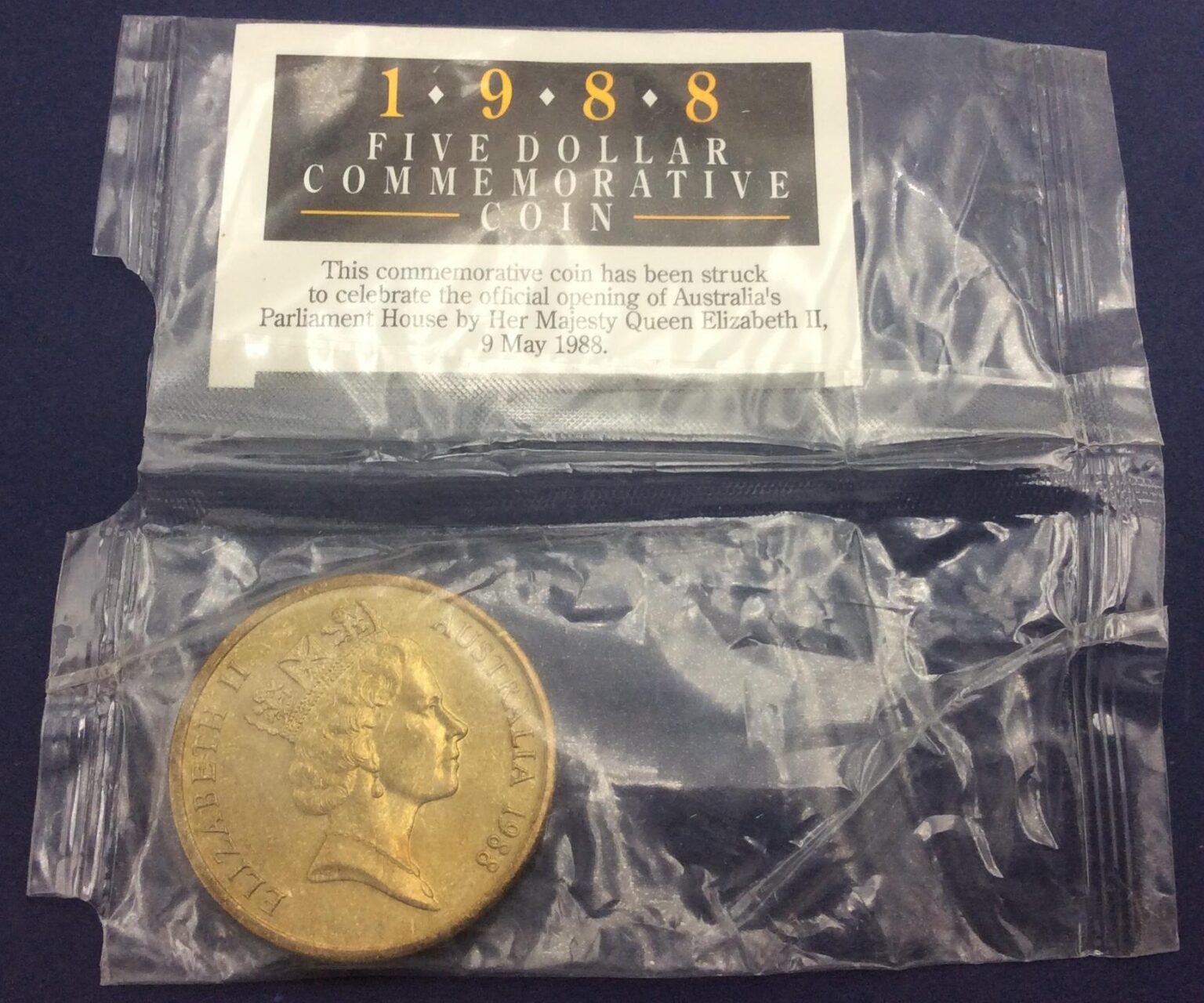 Commemorative Coin 5 Dollars 1988 - Monaco Antique Store